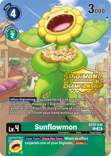 Sunflowmon (Championship 2023 Tamers Pack) - Xros Encounter - Digimon ...