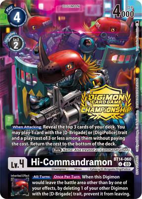 Hi-Commandramon (Championship 2023 Tamers Pack) - Blast Ace - Digimon ...