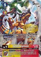 GeoGreymon (Championship 2023 Tamers Pack) - Across Time - Digimon Card Game