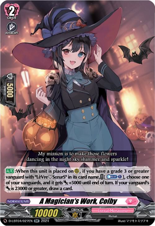 A Magician's Work, Colby - D-LBT04: Lyrical Monasterio ~Trick or Trick!~ - Cardfight Vanguard ...