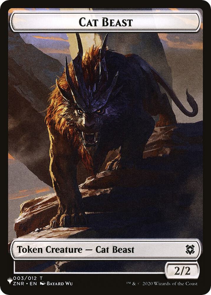 Cat Beast // Rat Double-Sided Token - The List Reprints - Magic: The ...