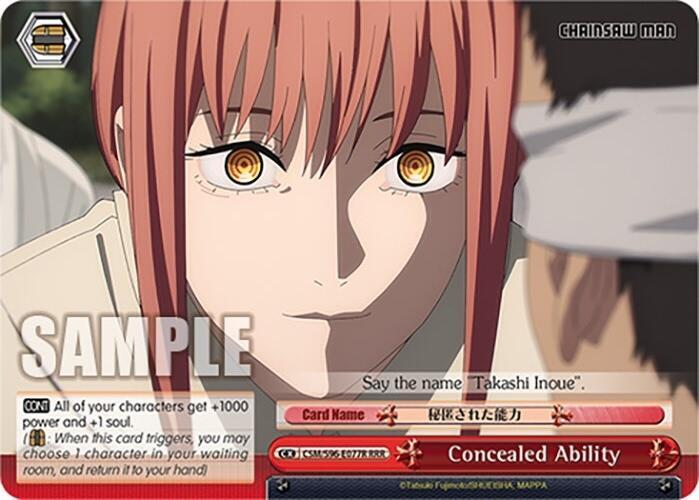 Concealed Ability (RRR) - Chainsaw Man - Weiss Schwarz - TCGplayer.com