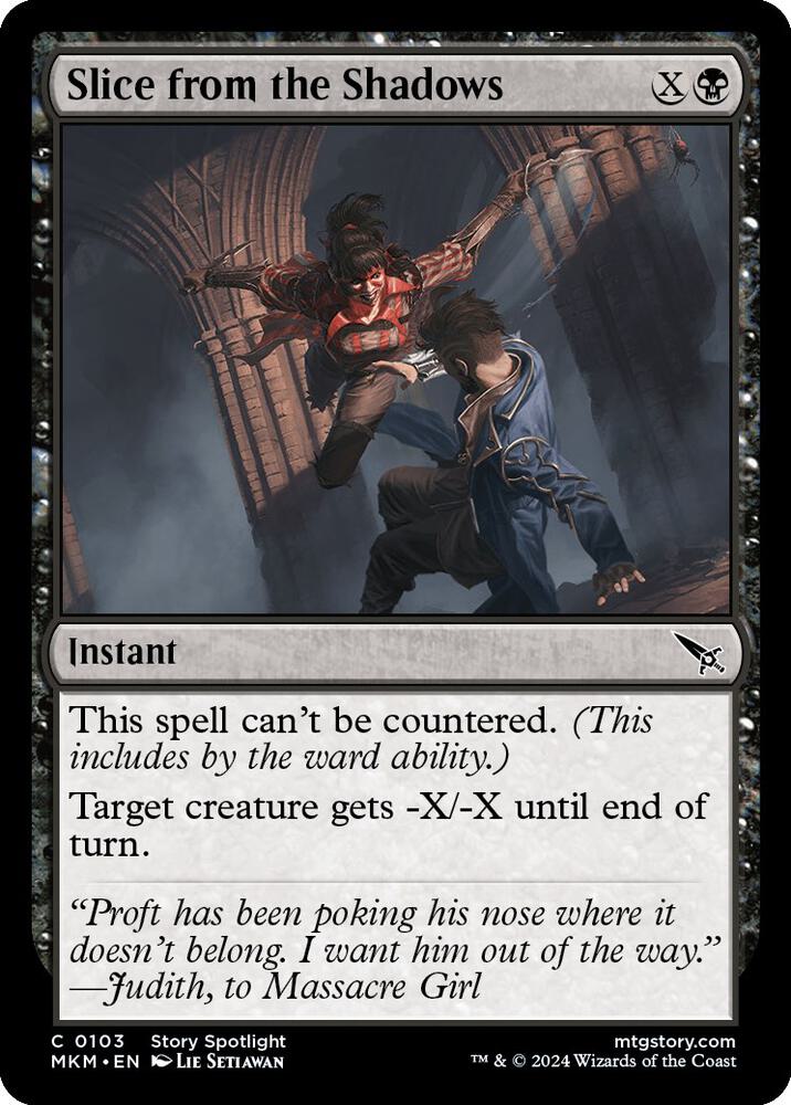 Slice from the Shadows - Murders at Karlov Manor - Magic: The Gathering ...