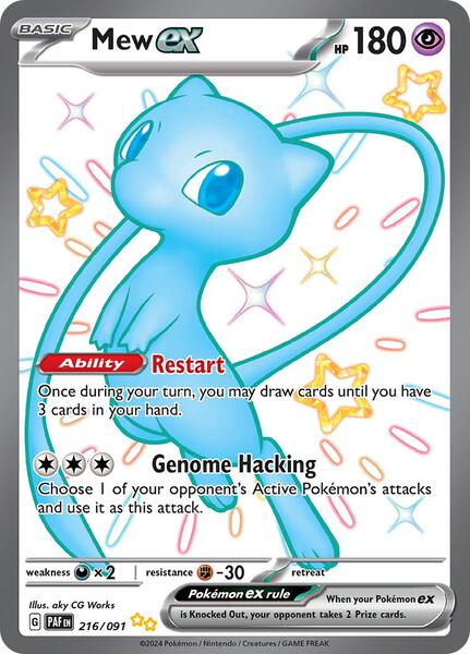Mew ex - 216/091 - SV: Paldean Fates - Pokemon - TCGplayer.com