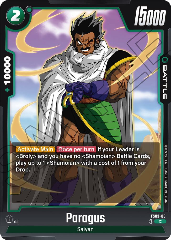 Paragus - FS03-06 - Starter Deck 3: Broly - Dragon Ball Super: Fusion World