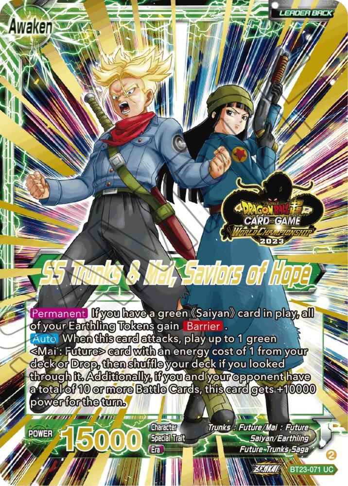Trunks & Mai // SS Trunks & Mai, Saviors of Hope (2023 Worlds ZENKAI 06 ...