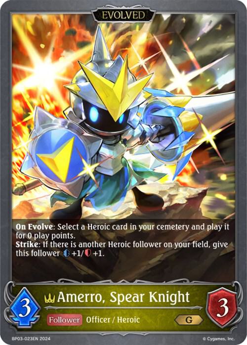 Amerro, Spear Knight (Evolved) - BP03: Flame of Laevateinn - Shadowverse: Evolve - TCGplayer.com