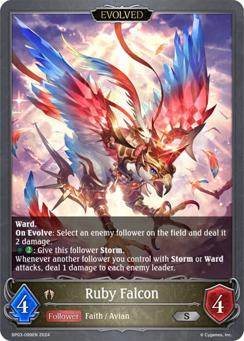 Ruby Falcon (Evolved) - BP03: Flame of Laevateinn - Shadowverse: Evolve