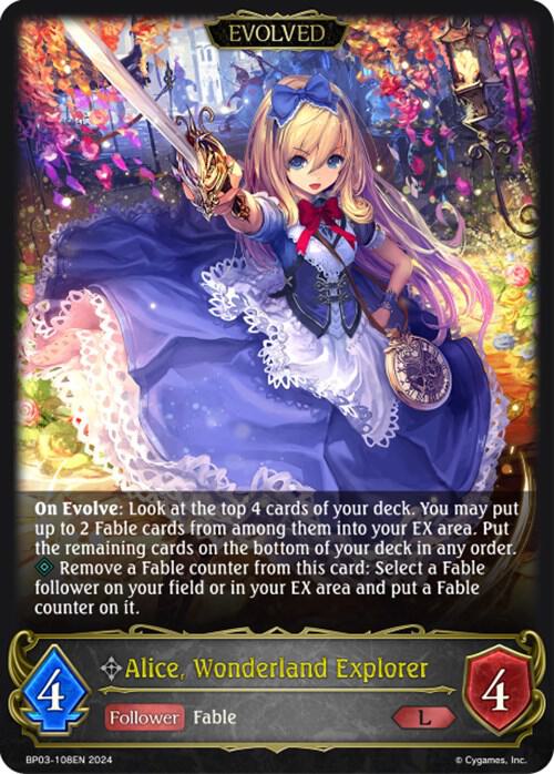 Alice, Wonderland Explorer (Evolved) - BP03: Flame of Laevateinn - Shadowverse: Evolve ...
