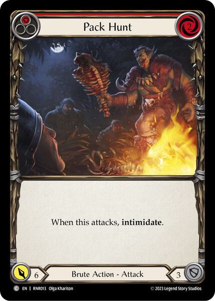 Pack Hunt (Red) - Blitz Deck: Heavy Hitters - Rhinar - Flesh and Blood ...