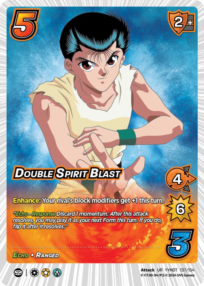 Double Spirit Blast - Yu Yu Hakusho: Dark Tournament - UniVersus ...