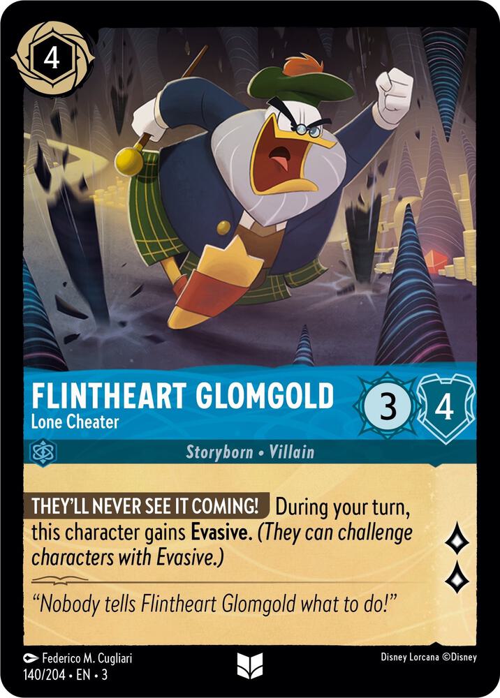 Flintheart Glomgold - Lone Cheater - Into the Inklands - Disney Lorcana ...