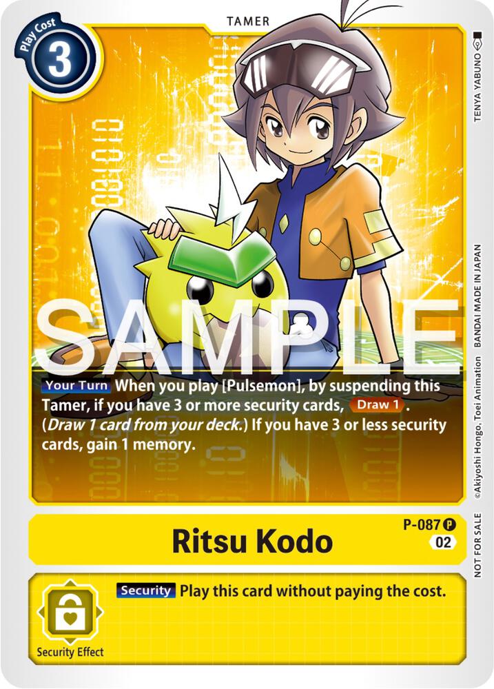 Ritsu Kodo - P-087 (Exceed Apocalypse Pre-Release) - Digimon Promotion ...