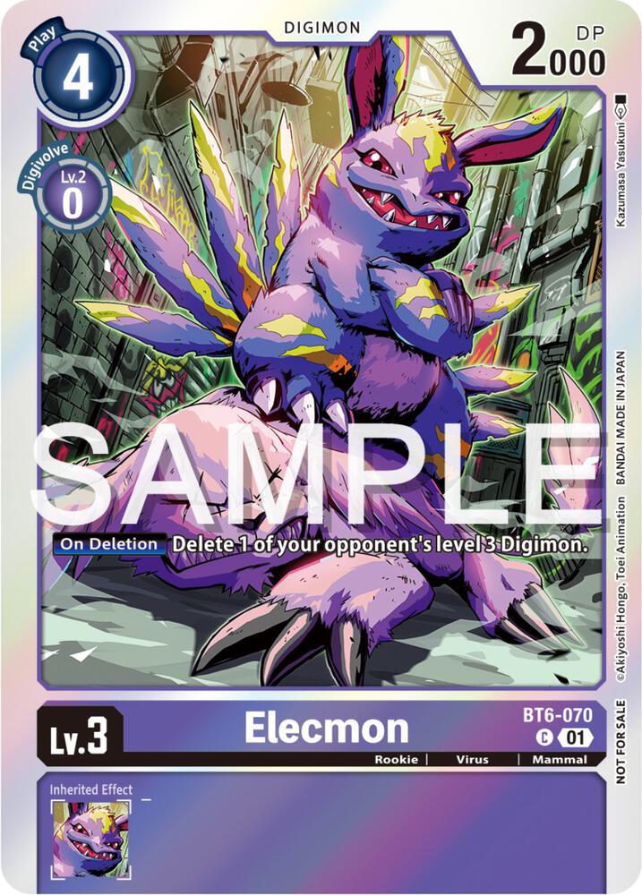 Elecmon (Official Tournament Pack Vol.12) - Double Diamond - Digimon ...