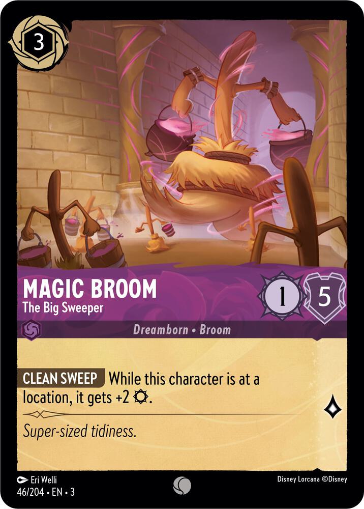 Magic Broom - The Big Sweeper - Into the Inklands - Disney Lorcana ...