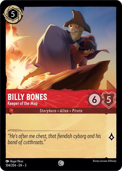 Billy Bones - Keeper of the Map - Into the Inklands - Disney Lorcana ...