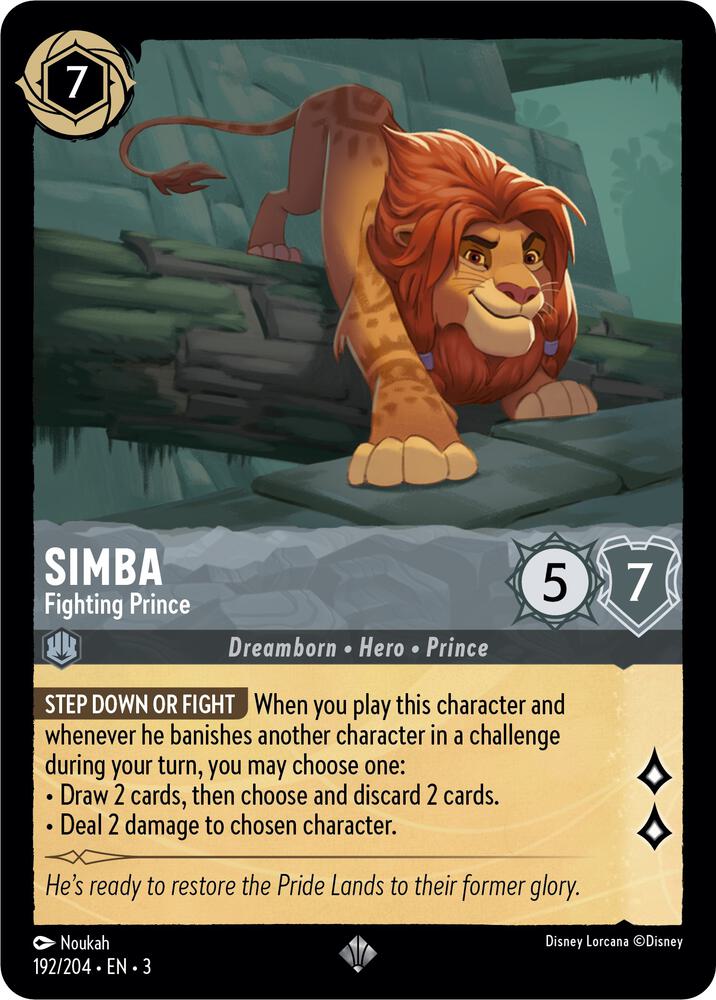 Simba - Fighting Prince - Into the Inklands - Disney Lorcana ...