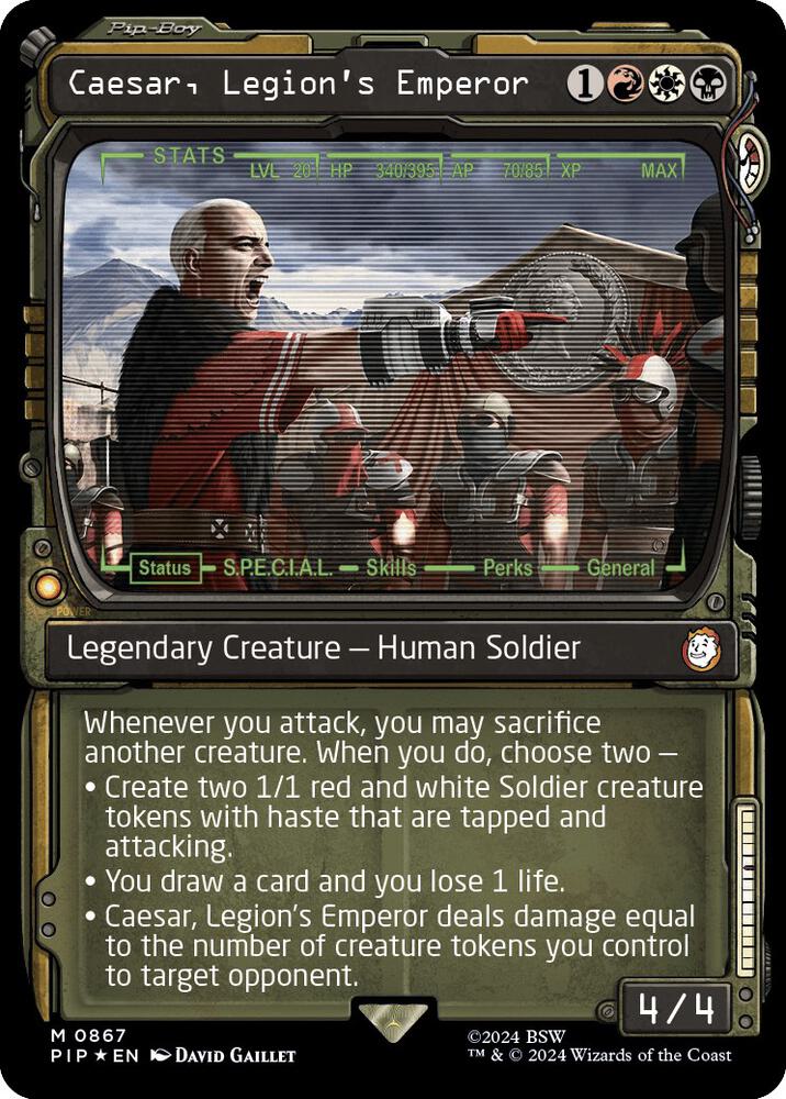 Caesar, Legion's Emperor (Showcase) (Surge Foil) - Universes Beyond: Fallout - Magic: The ...