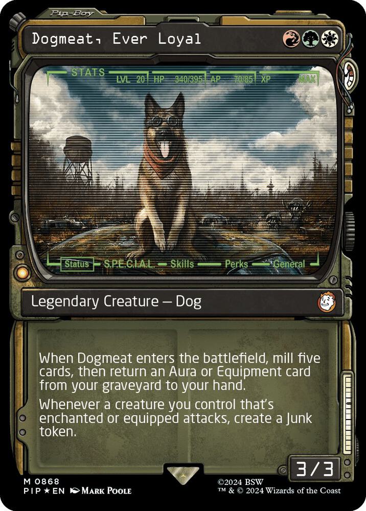Dogmeat, Ever Loyal (Showcase) (Surge Foil) - Universes Beyond: Fallout - Magic: The Gathering ...