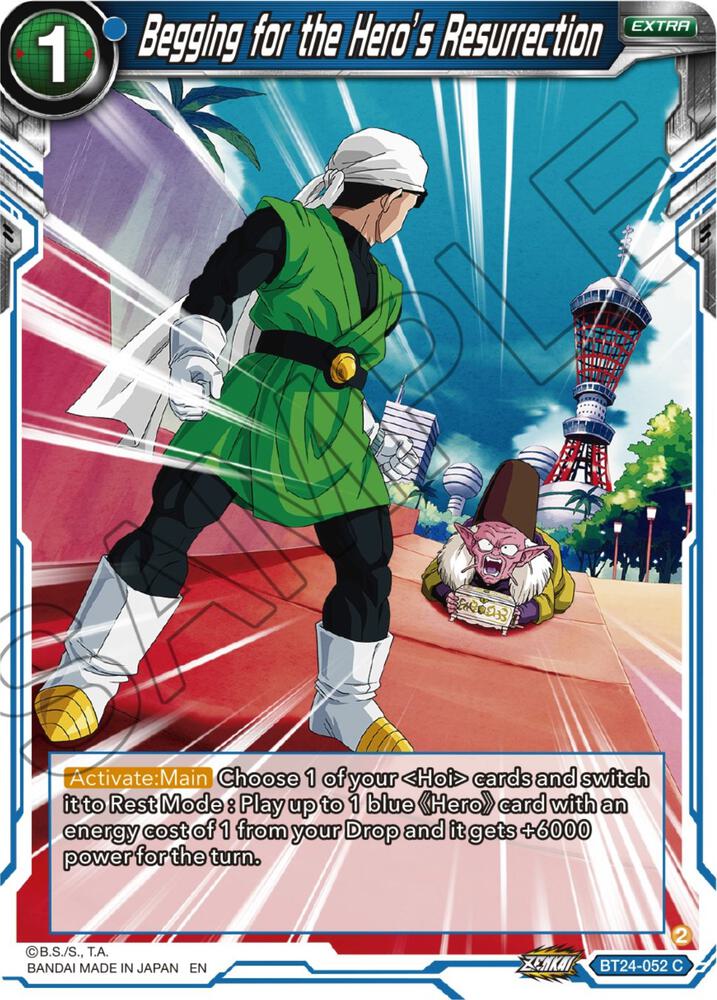 Begging for the Hero's Resurrection - Beyond Generations - Dragon Ball Super: Masters