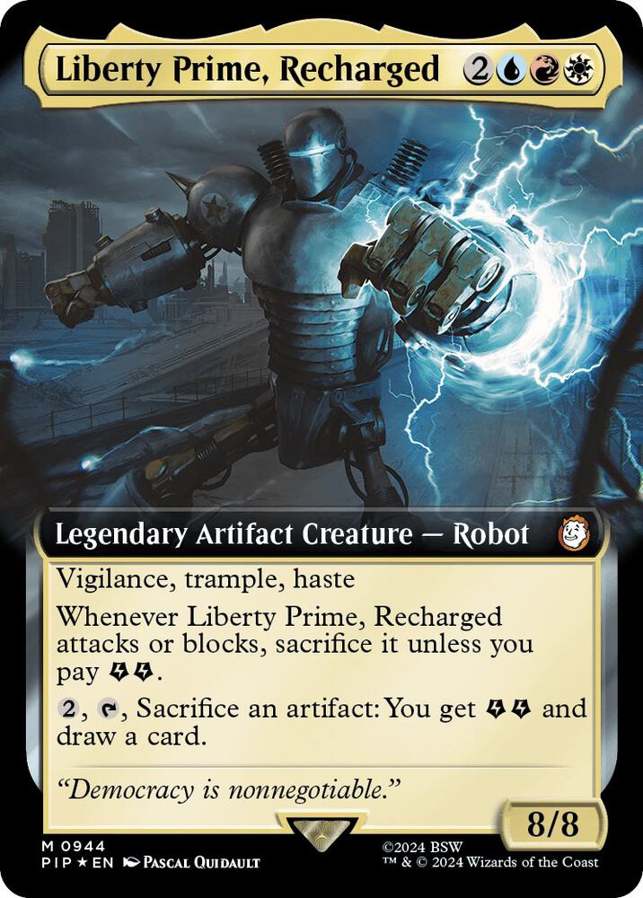 Liberty Prime, Recharged (Extended Art) (Surge Foil) - Universes Beyond: Fallout - Magic: The ...