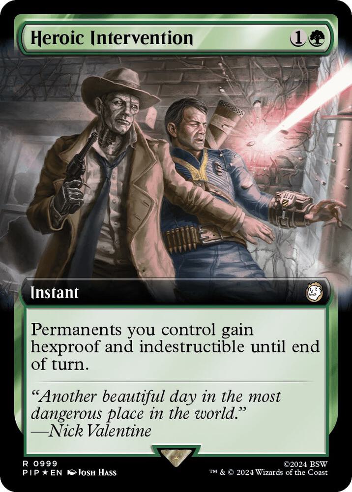 Heroic Intervention (Extended Art) (Surge Foil) - Universes Beyond: Fallout - Magic: The ...
