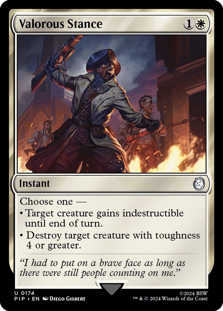 Valorous Stance - Universes Beyond: Fallout - Magic: The Gathering ...