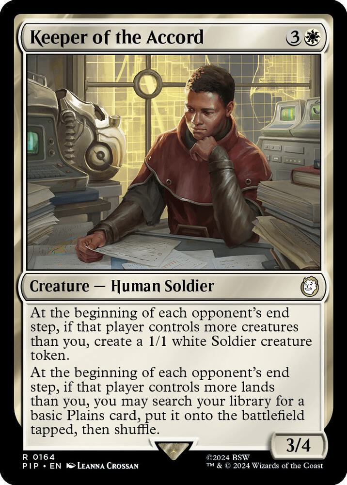 Keeper of the Accord - Universes Beyond: Fallout - Magic: The Gathering ...