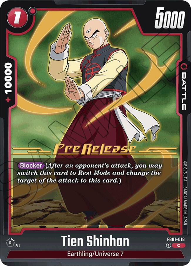 Tien Shinhan - FB01-018 - Awakened Pulse Pre-Release Cards - Dragon ...