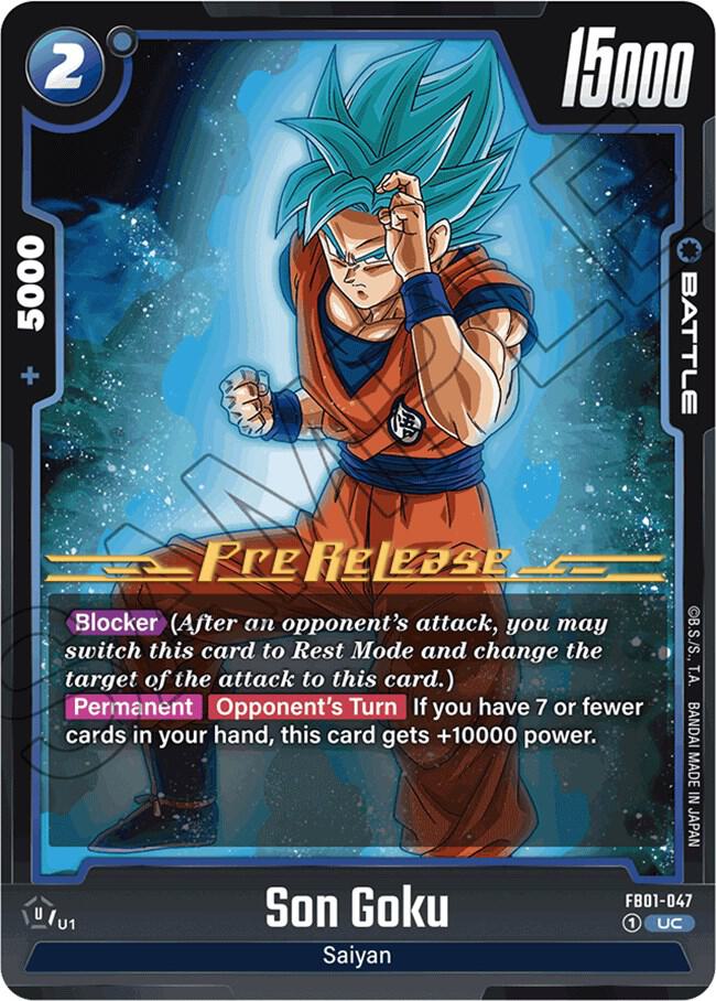 Son Goku - FB01-047 - Awakened Pulse Pre-Release Cards - Dragon Ball ...