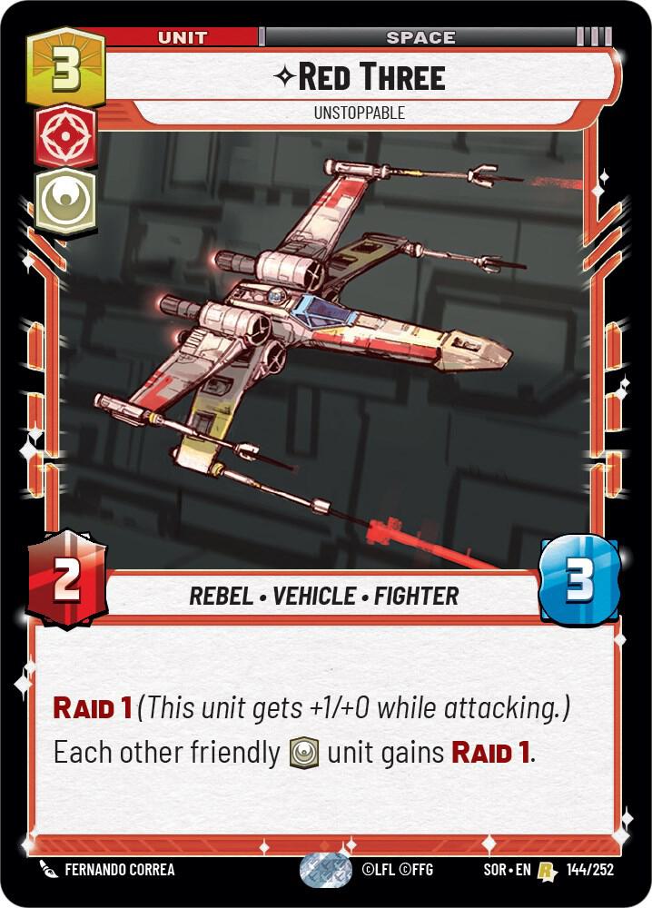 Red Three - Unstoppable - Spark of Rebellion - Star Wars: Unlimited ...