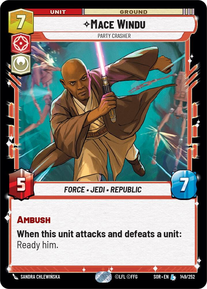 Mace Windu - Party Crasher - Spark of Rebellion - Star Wars: Unlimited ...