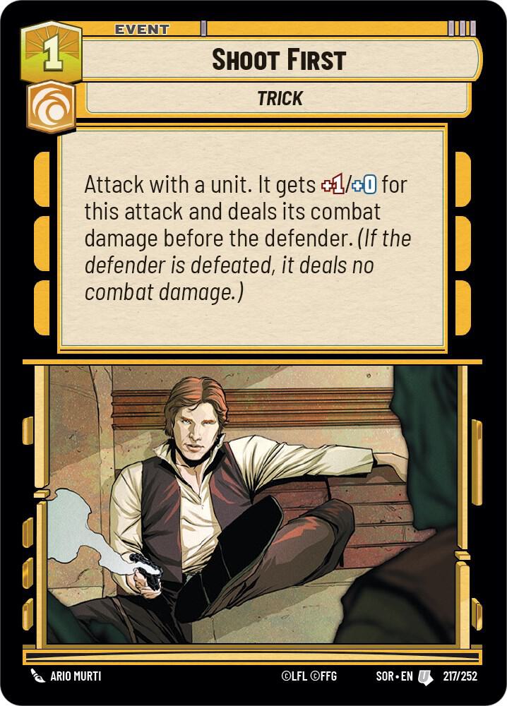 Shoot First - Spark of Rebellion - Star Wars: Unlimited - TCGplayer.com