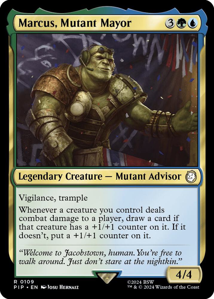 Marcus, Mutant Mayor - Universes Beyond: Fallout - Magic: The Gathering ...