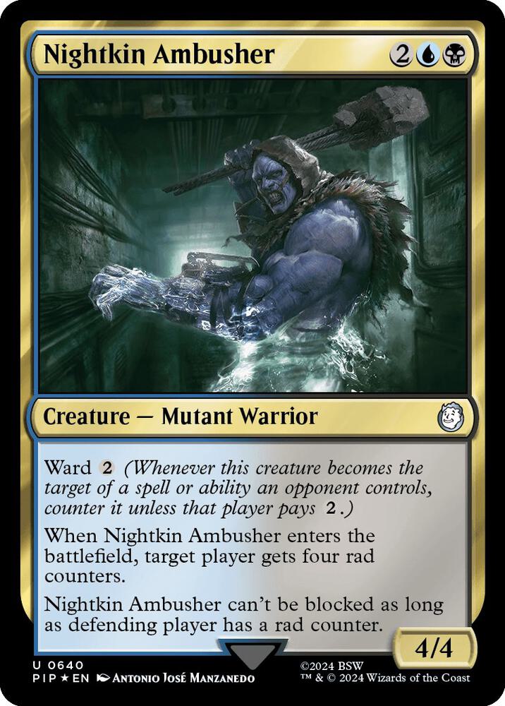 Nightkin Ambusher (Surge Foil) - Universes Beyond: Fallout - Magic: The ...