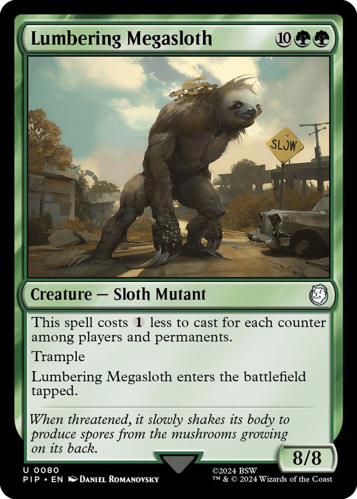 Lumbering Megasloth - Universes Beyond: Fallout - Magic: The Gathering ...