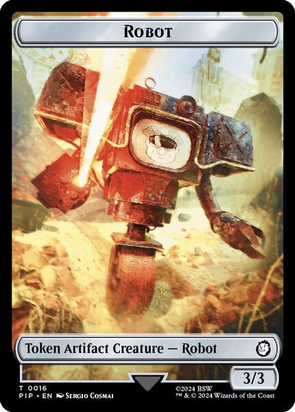 Robot // Junk Double-Sided Token - Universes Beyond: Fallout - Magic ...