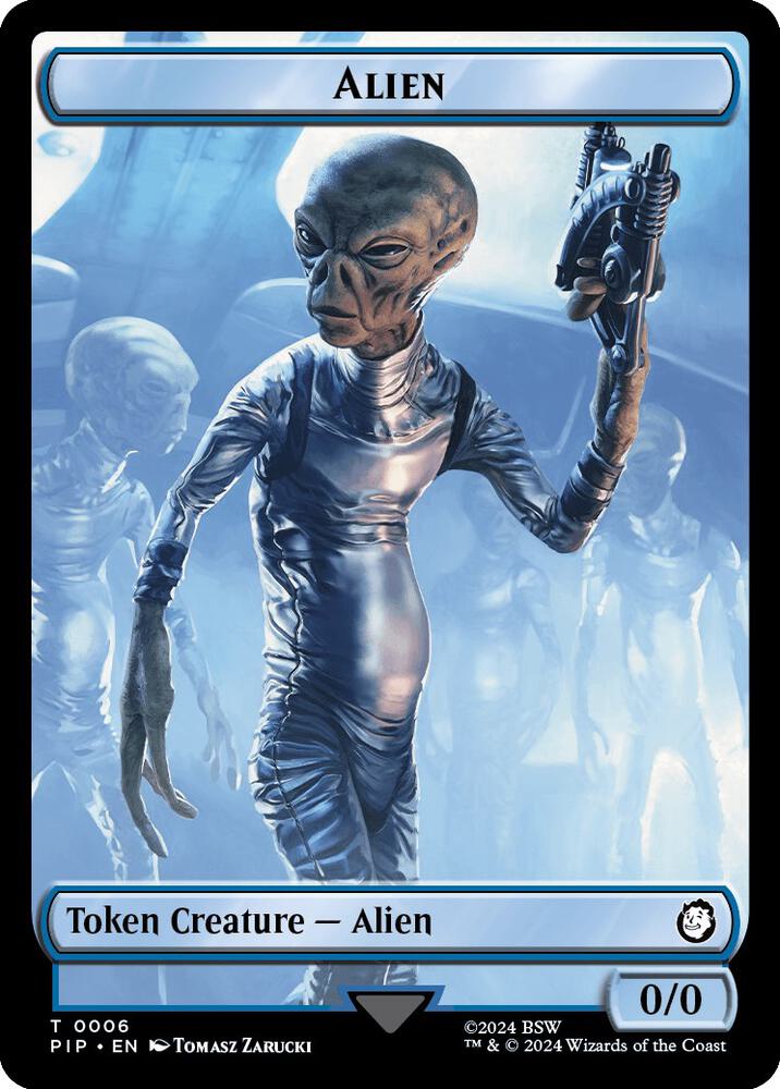 Alien // Clue Double-Sided Token - Universes Beyond: Fallout - Magic ...