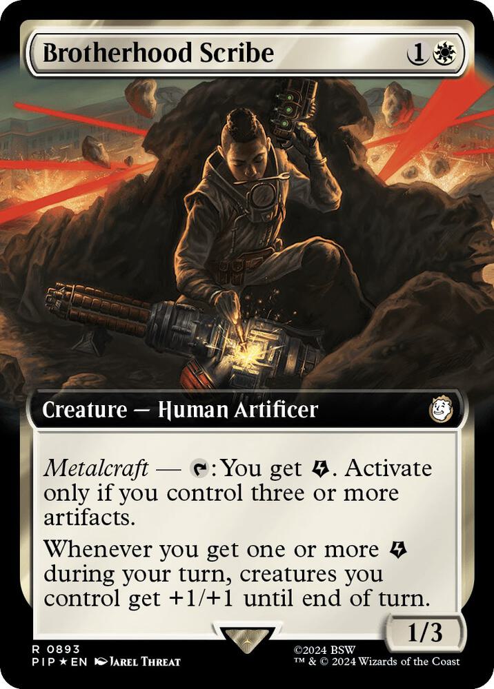 Brotherhood Scribe (Extended Art) (Surge Foil) - Universes Beyond: Fallout - Magic: The ...