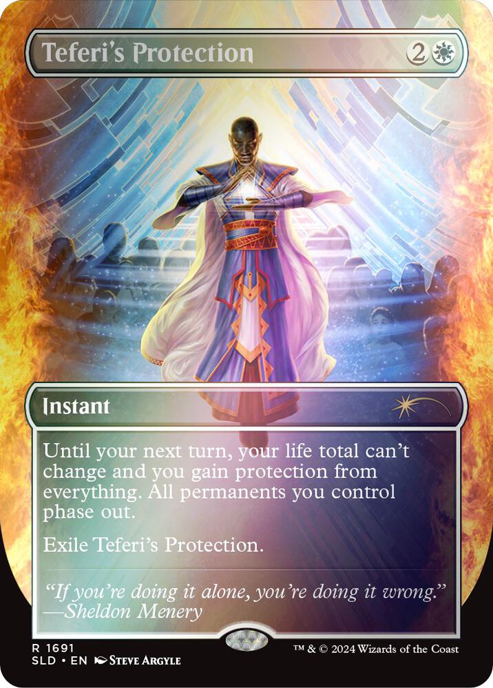 Teferi's Protection (1691) (Rainbow Foil) - Secret Lair Drop Series - Magic: The Gathering ...