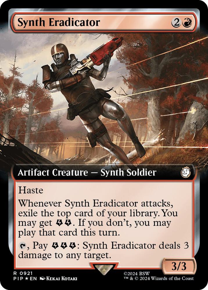 Synth Eradicator (Extended Art) (Surge Foil) - Universes Beyond: Fallout - Magic: The Gathering ...