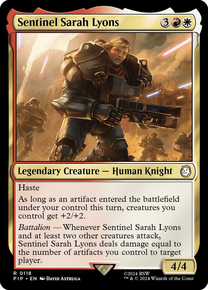 Sentinel Sarah Lyons - Universes Beyond: Fallout - Magic: The Gathering - TCGplayer.com