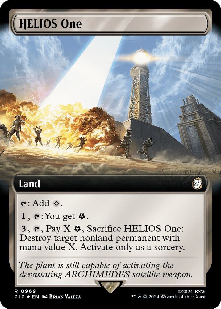 HELIOS One (Extended Art) (Surge Foil) - Universes Beyond: Fallout - Magic: The Gathering ...