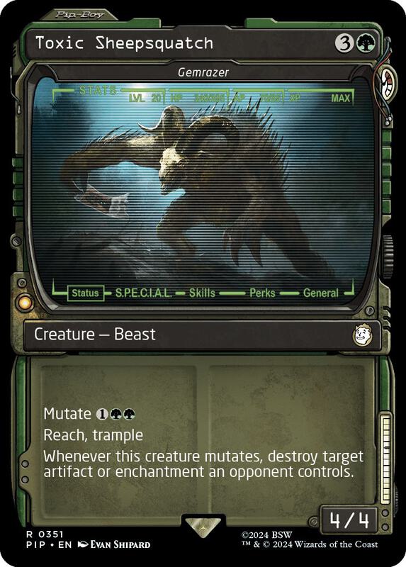 Toxic Sheepsquatch - Gemrazer (Showcase) - Universes Beyond: Fallout ...