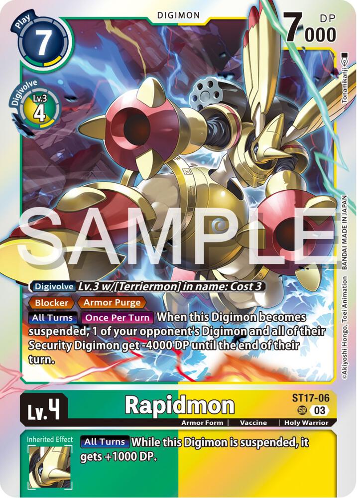 Rapidmon - ST17-06 - Starter Deck 17: Double Typhoon Advanced Deck Set - Digimon Card Game ...