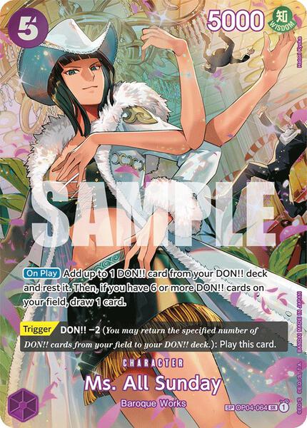 Ms. All Sunday (SP) - Wings of the Captain - One Piece Card Game ...
