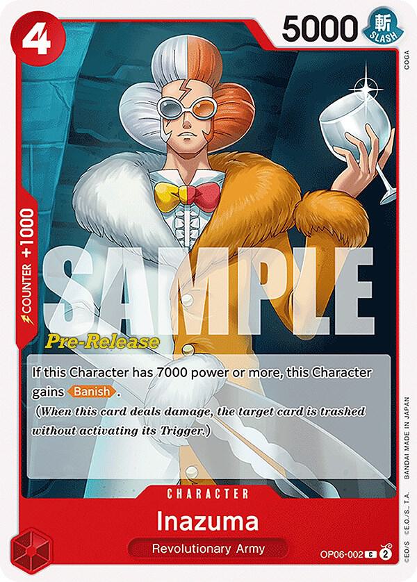 Inazuma - Wings of the Captain Pre-Release Cards - One Piece Card Game ...