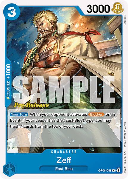 Zeff - Wings of the Captain Pre-Release Cards - One Piece Card Game ...
