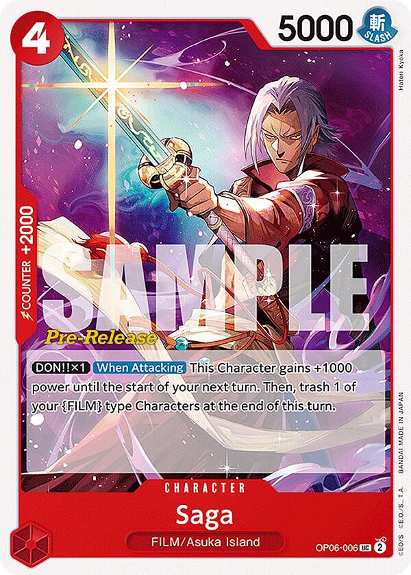 Saga - Wings of the Captain Pre-Release Cards - One Piece Card Game ...