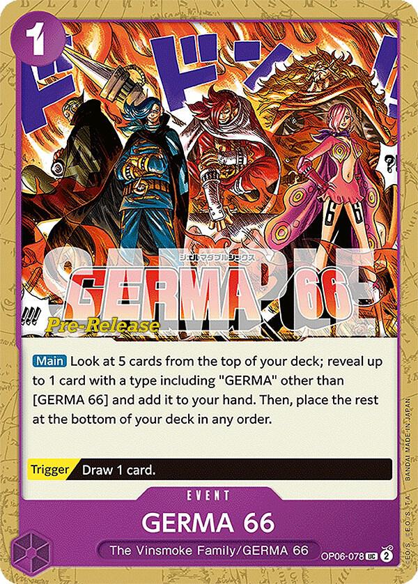 GERMA 66 - Wings of the Captain Pre-Release Cards - One Piece Card Game ...